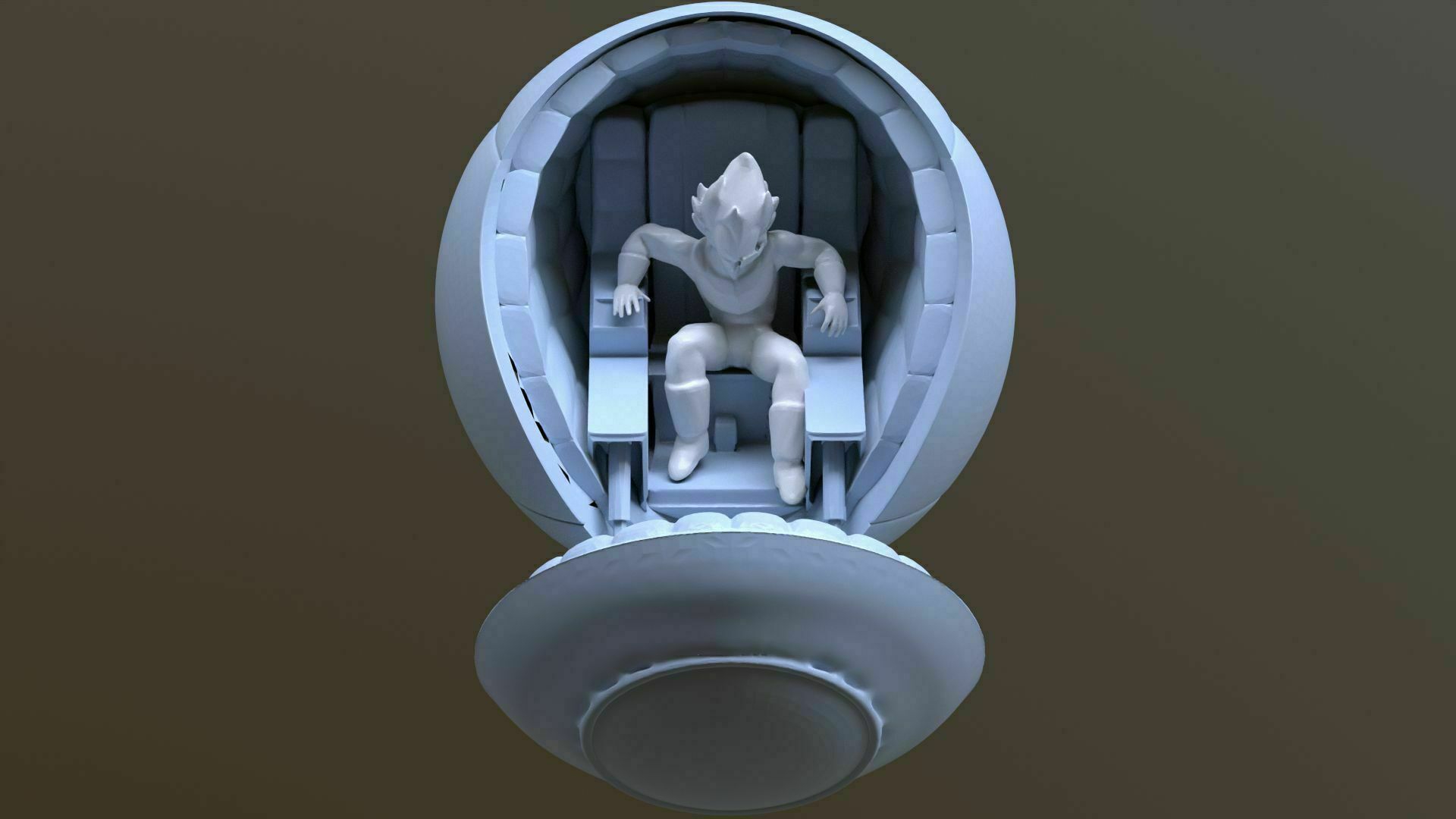 🚀 Saiyan's Attack Ball with vegeta・ 3D File for ・Cults