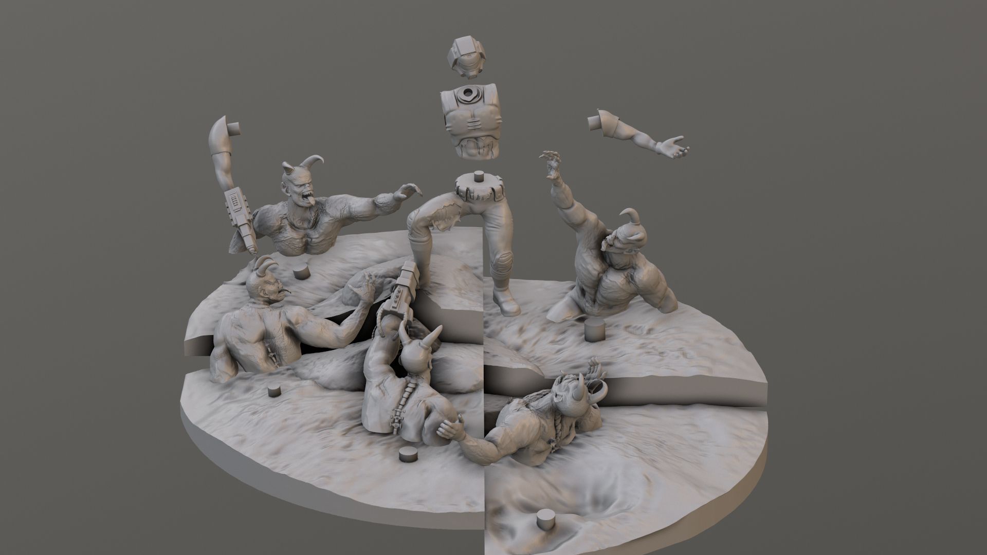 🫡 Doom Classic Cover Diorama Printable・ 3D File for ・Cults