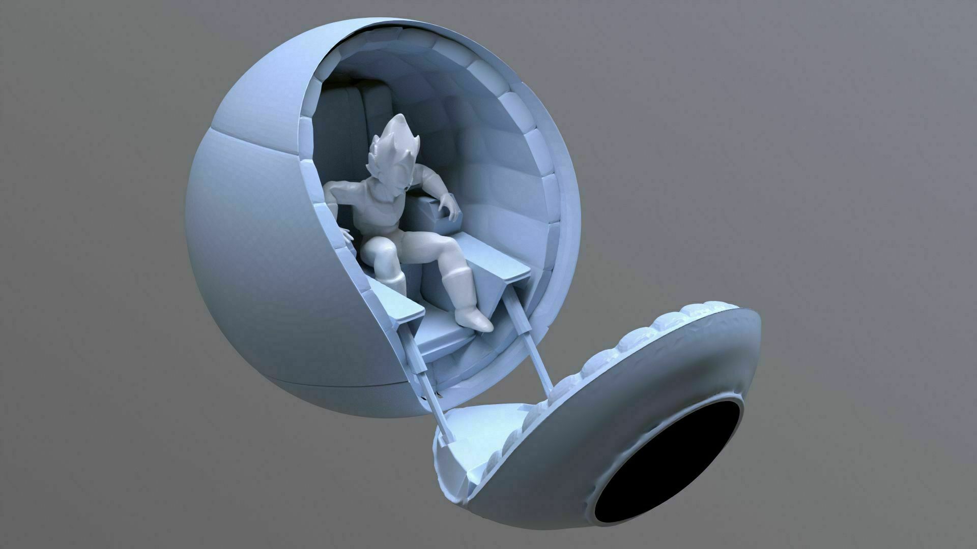 🚀 Saiyan's Attack Ball with vegeta・ 3D File for ・Cults