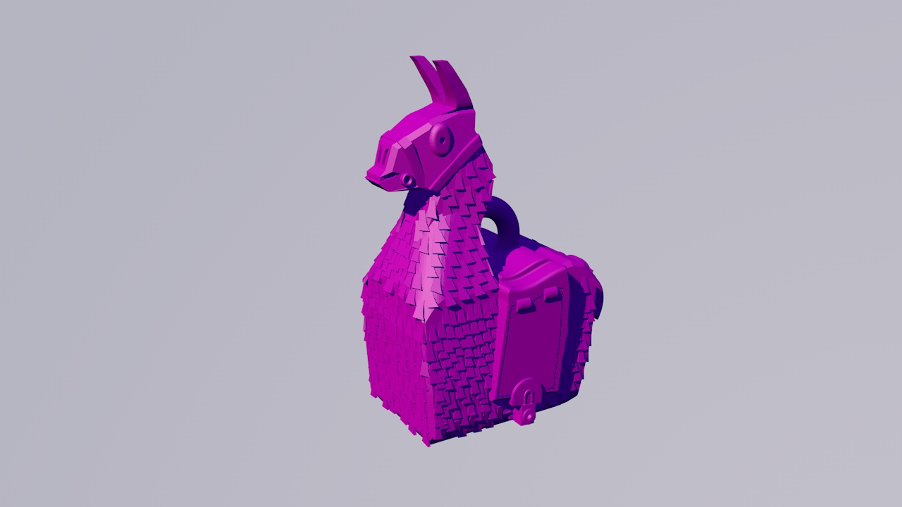 🦙 Fortnite llama easy to print Keychain・ STL File for ・Cults