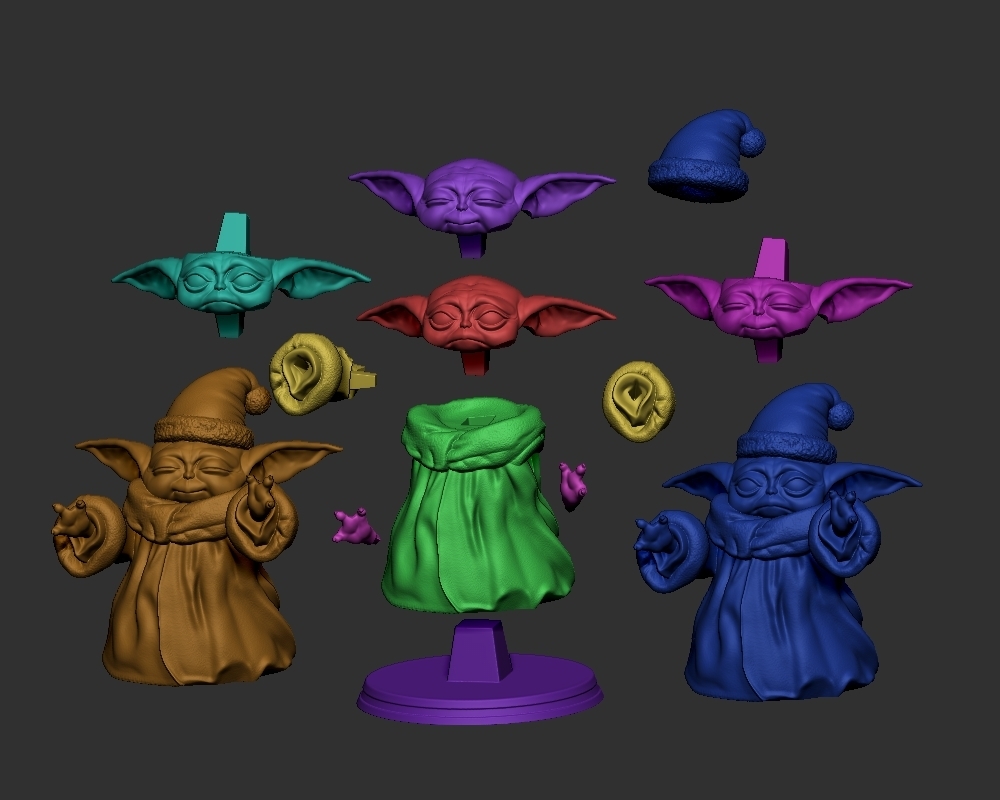3D file Baby Yoda Set 👶 ・3D print design to download・Cults