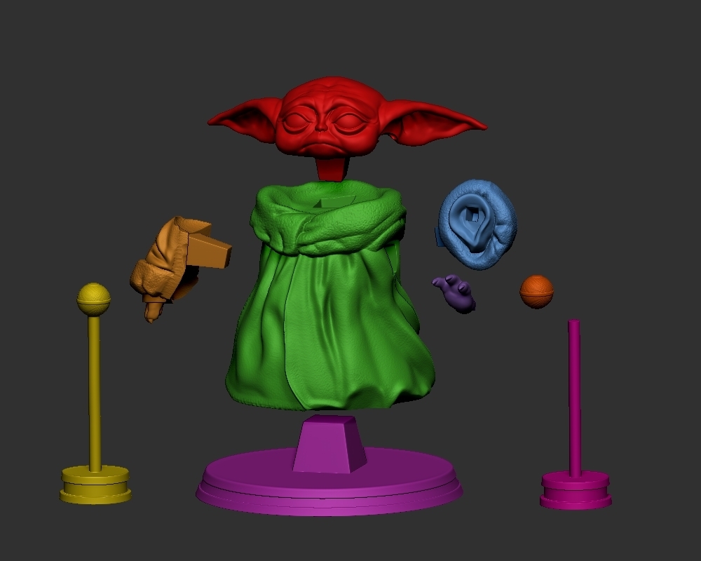 3D file Baby Yoda Set 👶 ・3D print design to download・Cults