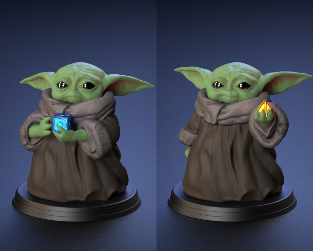 3D file Baby Yoda Set 👶 ・3D print design to download・Cults
