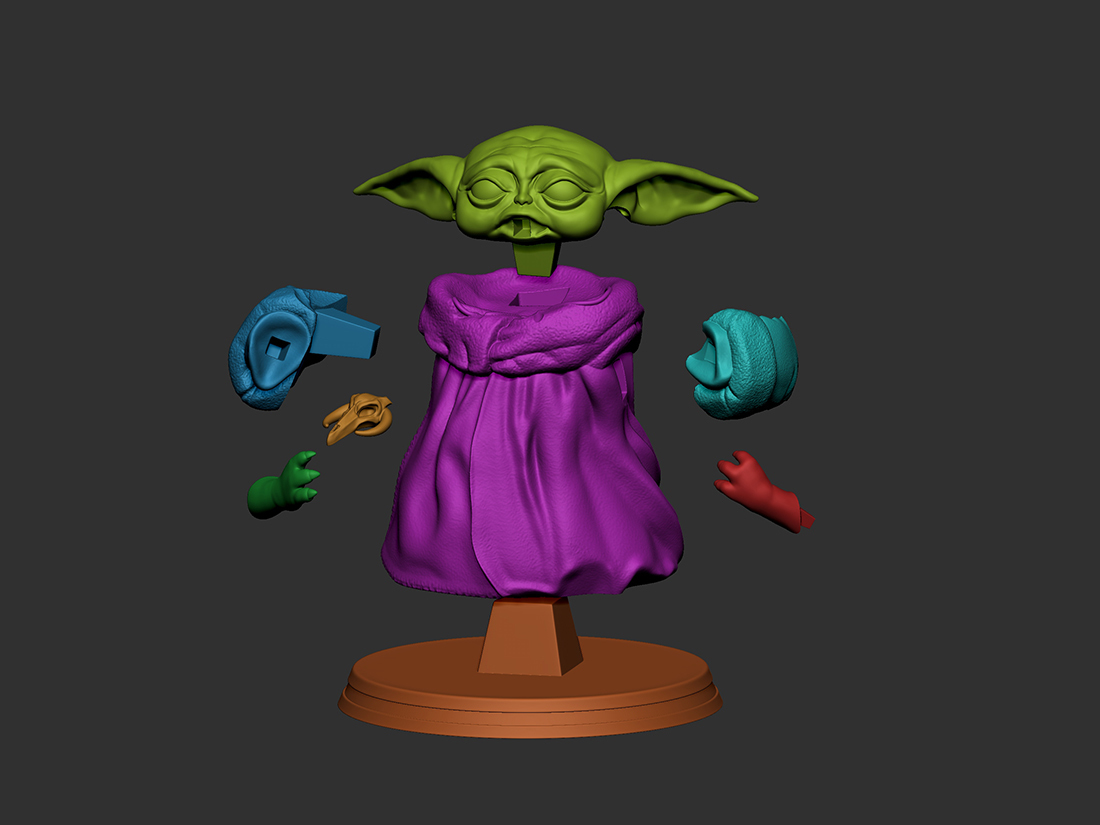 3D file Baby Yoda Set 👶 ・3D print design to download・Cults