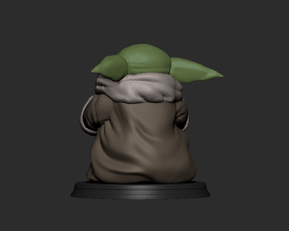 3D file Baby Yoda - Using The Force and Drinking water 👶 ・3D printing ...