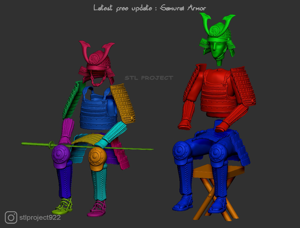 😵 Dead Samurai・ 3D File for ・Cults