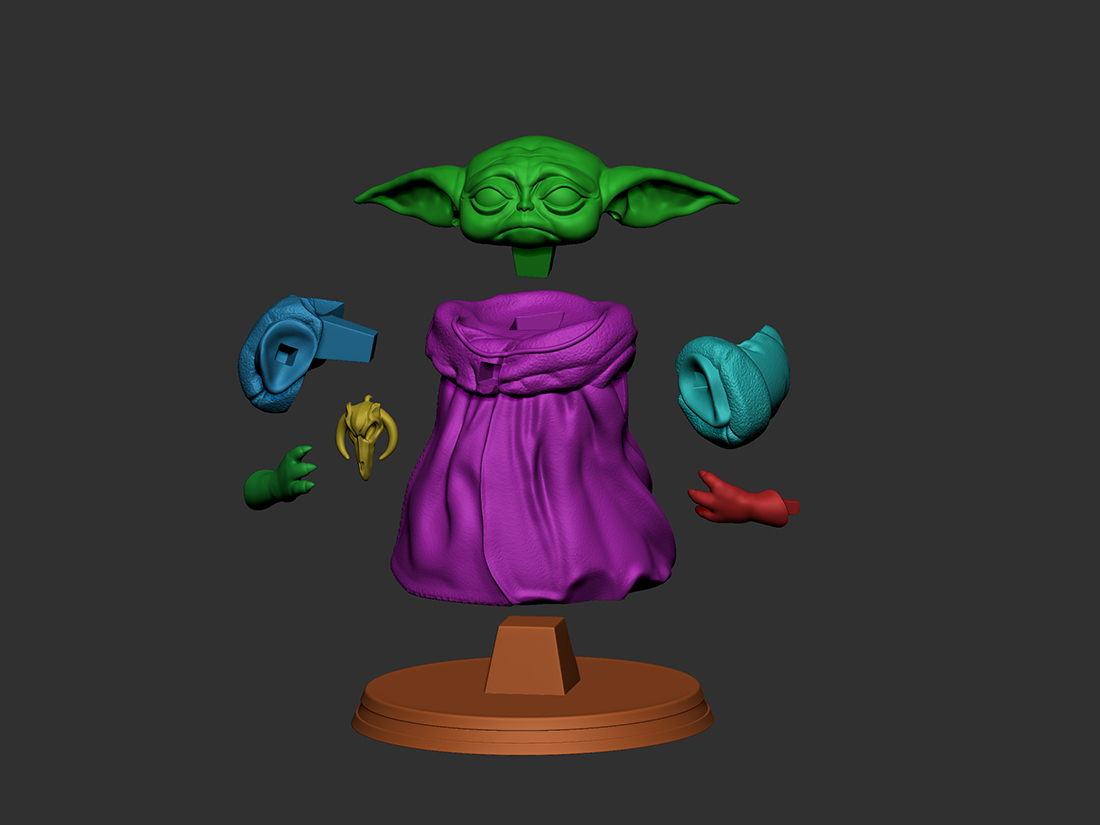 3D file Baby Yoda Set 👶 ・3D print design to download・Cults