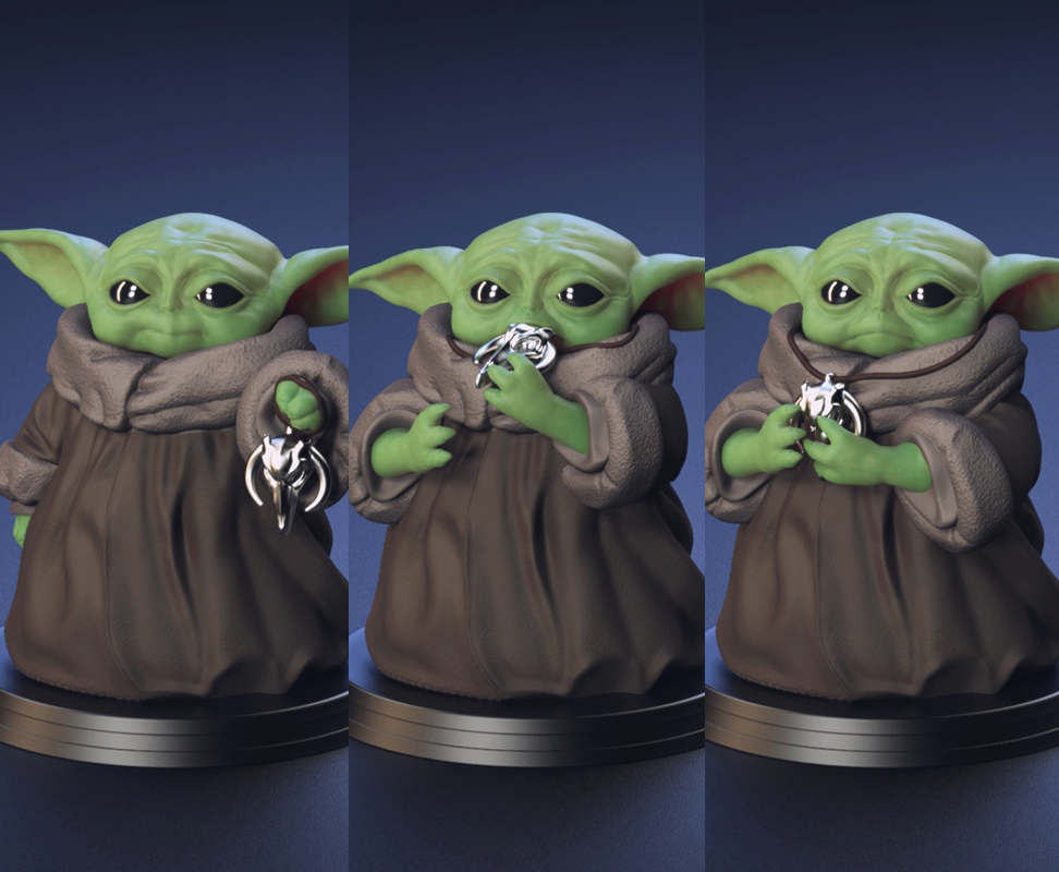 3D file Baby Yoda Set 👶 ・3D print design to download・Cults