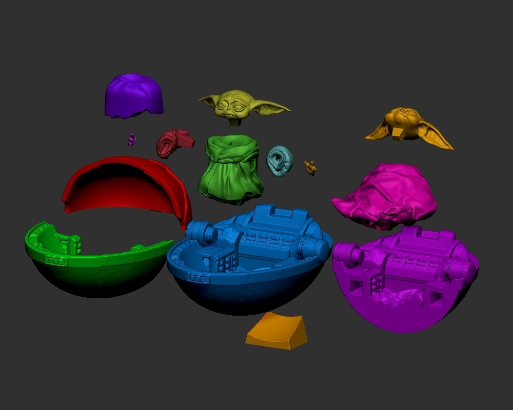 3D file Baby Yoda Set 👶 ・3D print design to download・Cults