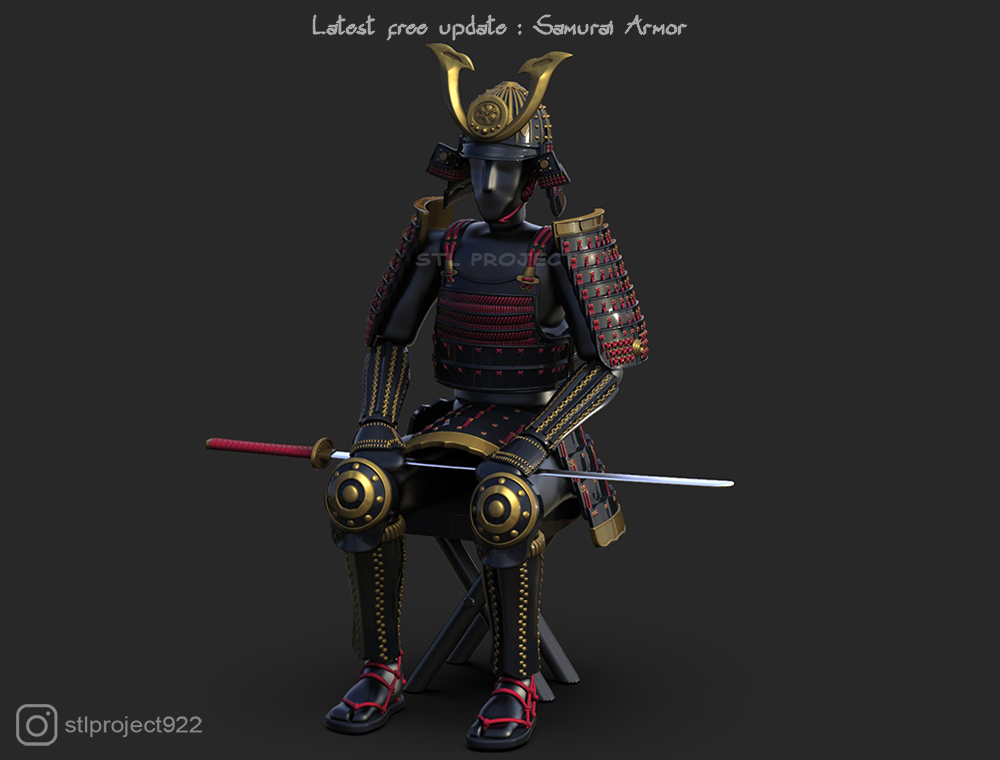 😵 Dead Samurai・ 3D File for ・Cults