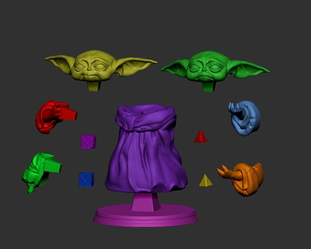 3D file Baby Yoda Set 👶 ・3D print design to download・Cults
