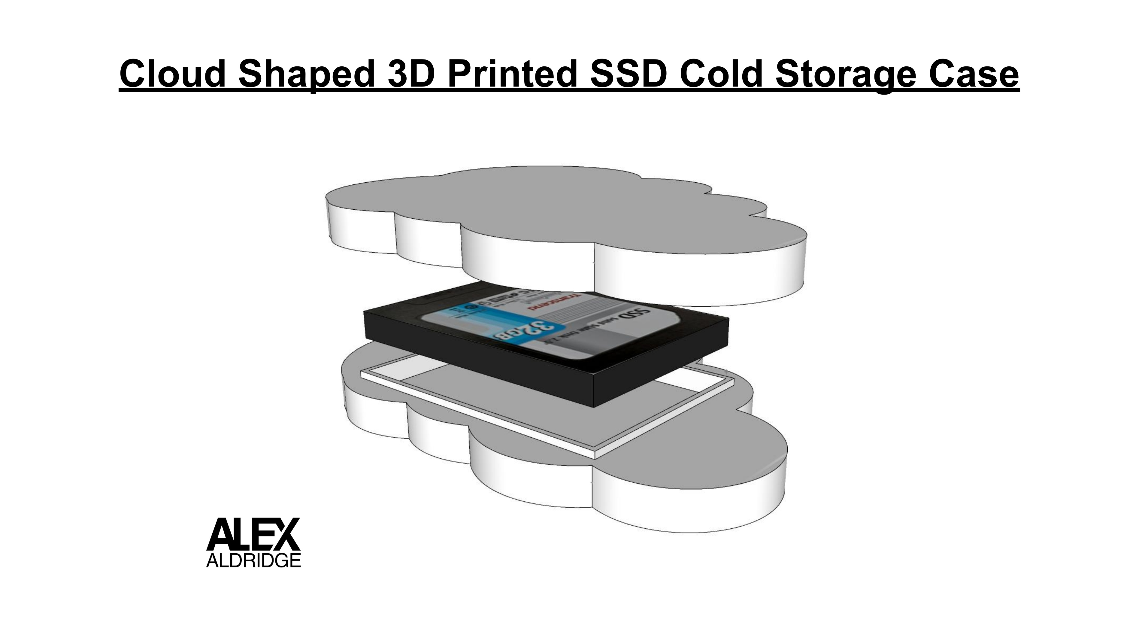 Free STL file Cloud Shaped 3D Printed SSD Cold Storage Case ☁️ ・3D ...