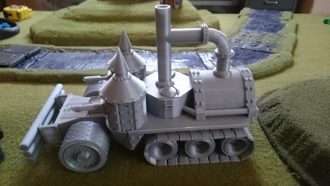 🪖 Orc / Ork / steam-powered Halftrack・Free STL File for ・Cults