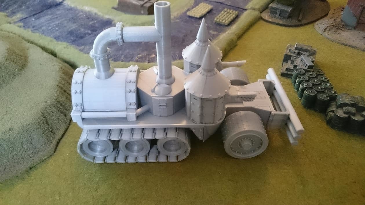 🪖 Orc / Ork / steam-powered Halftrack・Free STL File for ・Cults