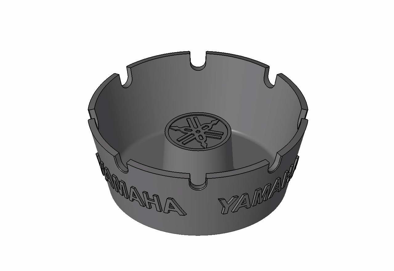 arquivo STL CENICERO POSACENERE YAMAHA ROUND 3.0 🏠 ・modelo para ...