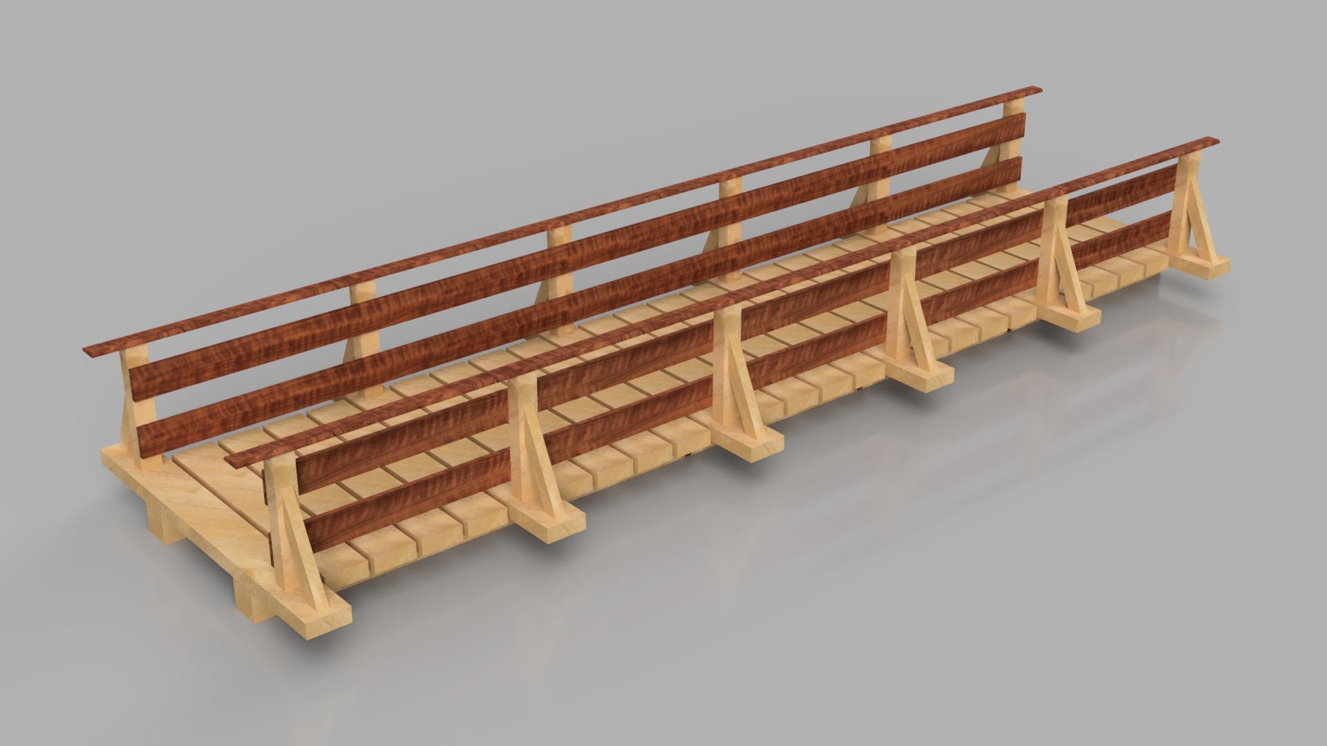 🪵 Ho Wooden Footbridge・ STL File for 3D printing・Cults