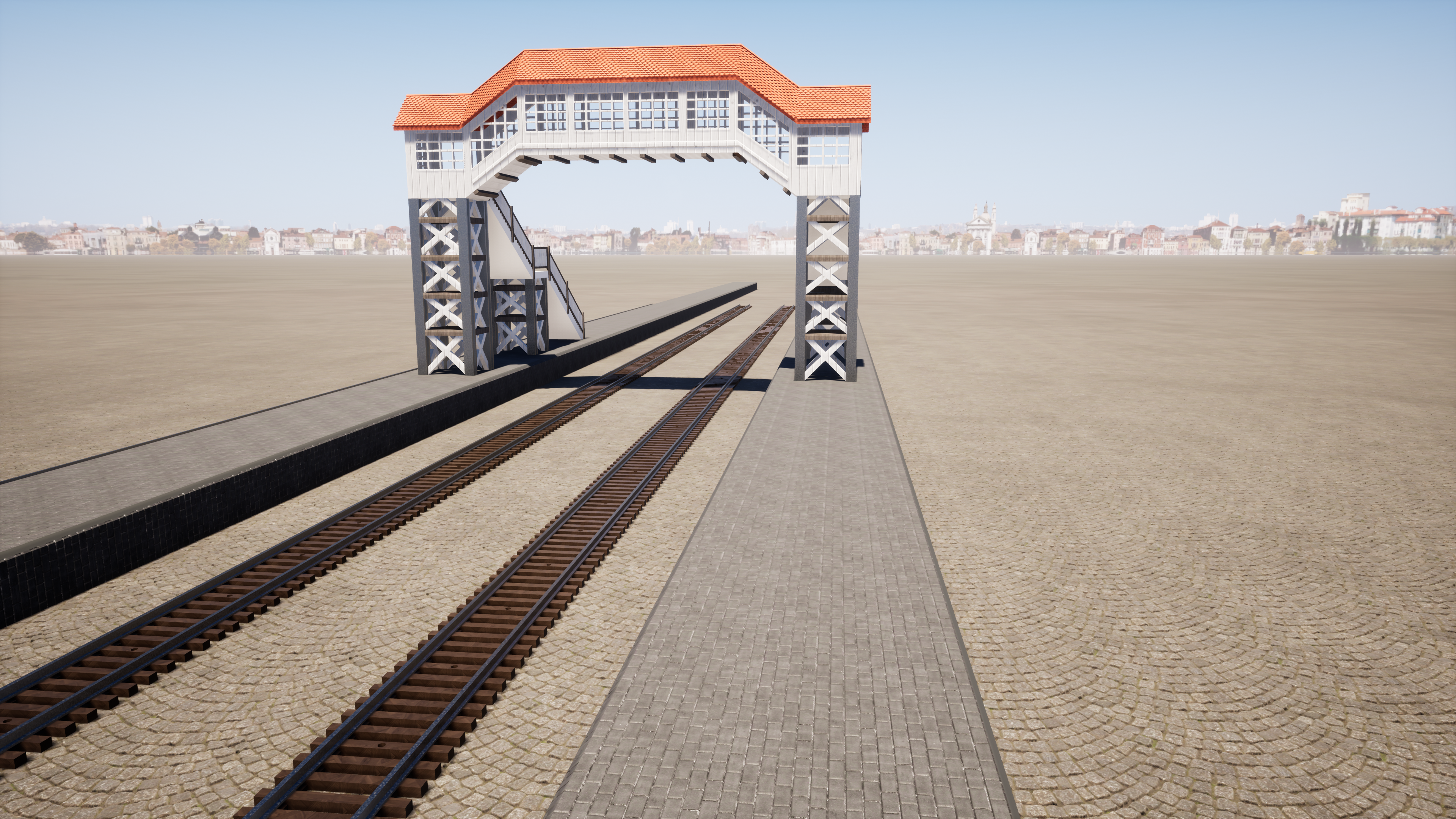 🌉 HO Covered Pedestrian Bridge・ 3D File for 3D printing・Cults