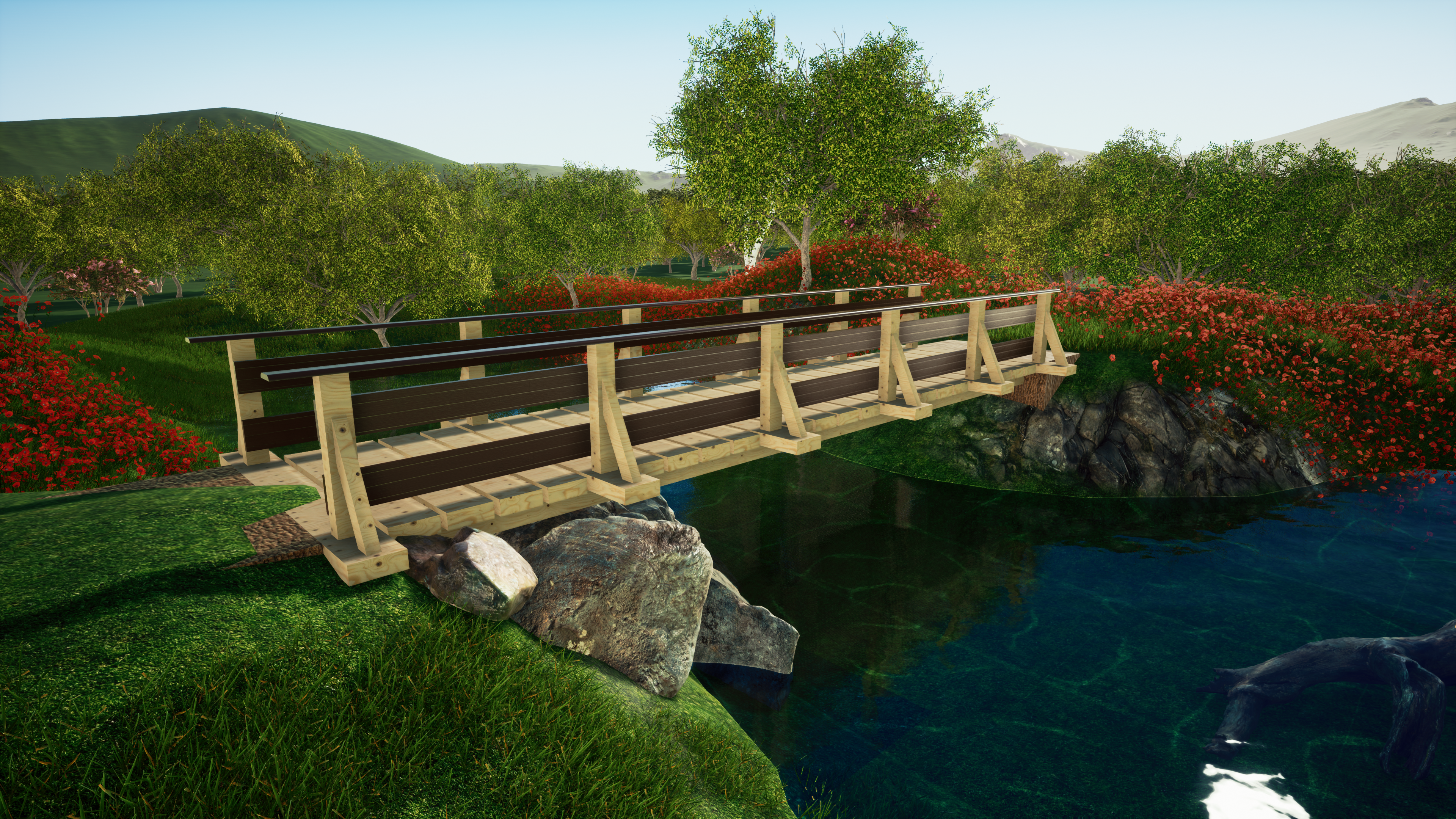 🪵 Ho Wooden Footbridge・ STL File for 3D printing・Cults