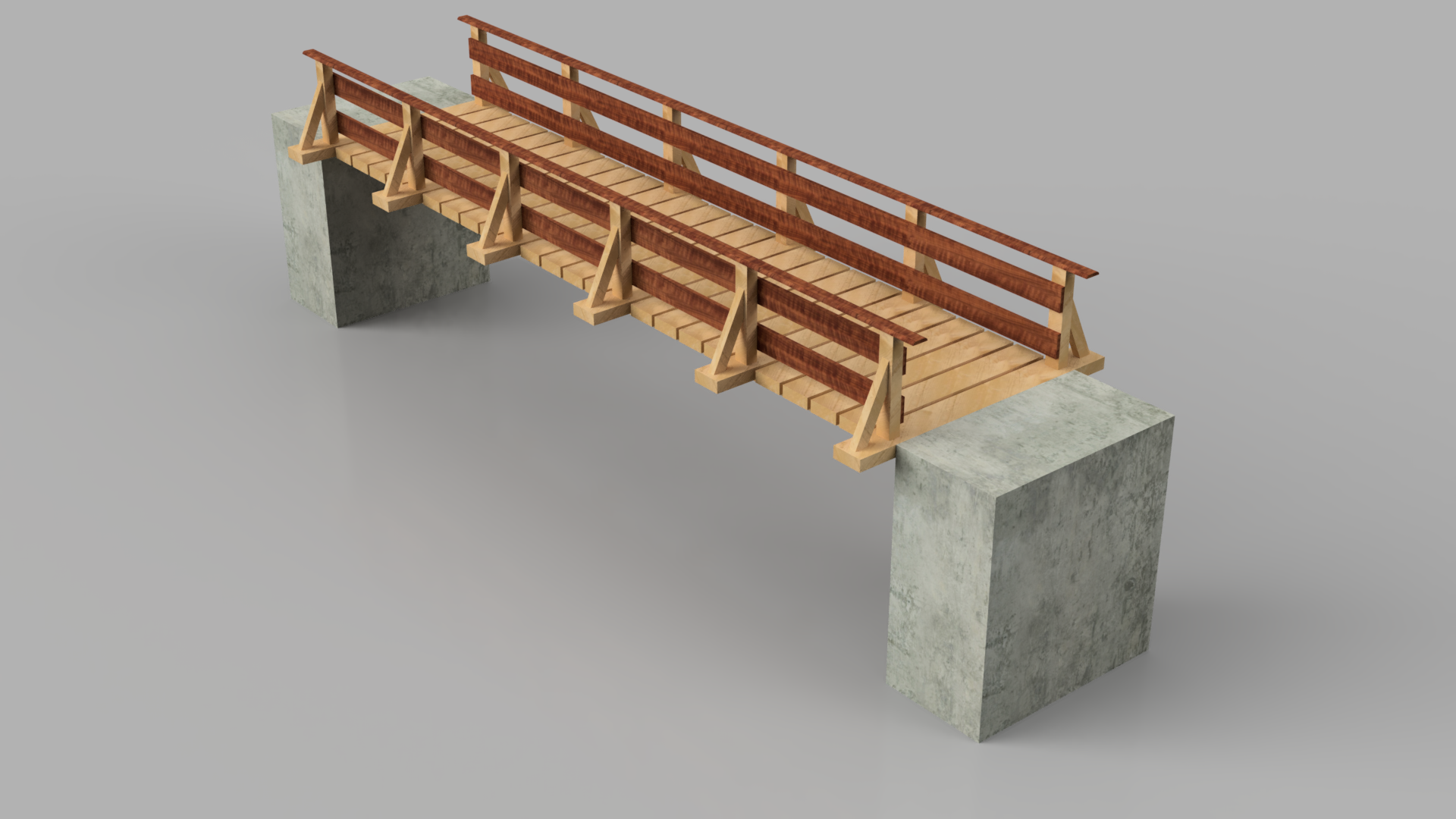 🪵 Ho Wooden Footbridge・ STL File for 3D printing・Cults