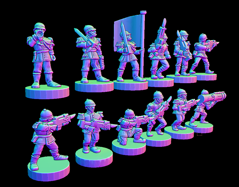 💂 Epic scale human praetorian soldiers 6mm・ STL File for ・Cults