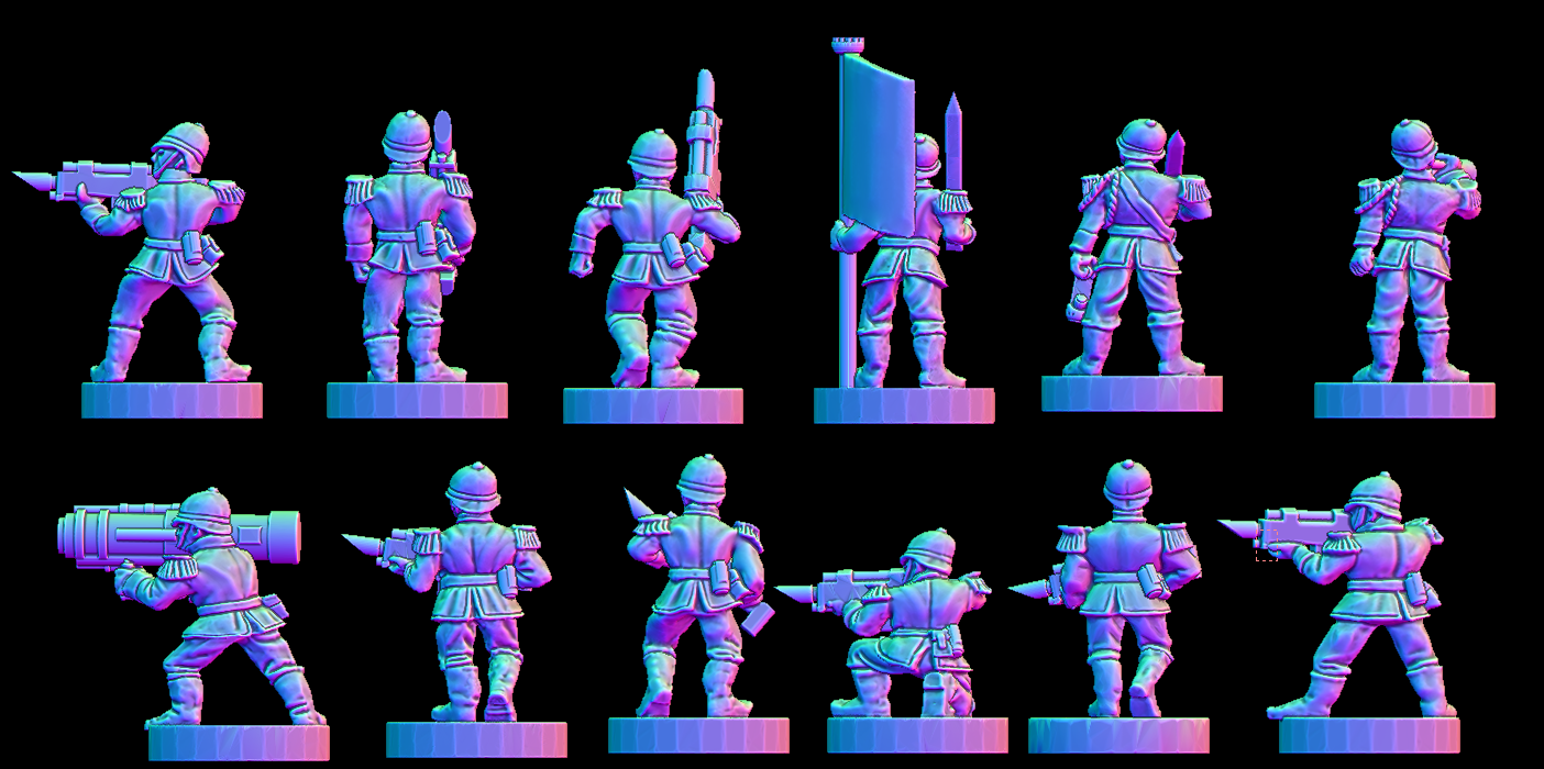 💂 Epic scale human praetorian soldiers 6mm・ STL File for ・Cults