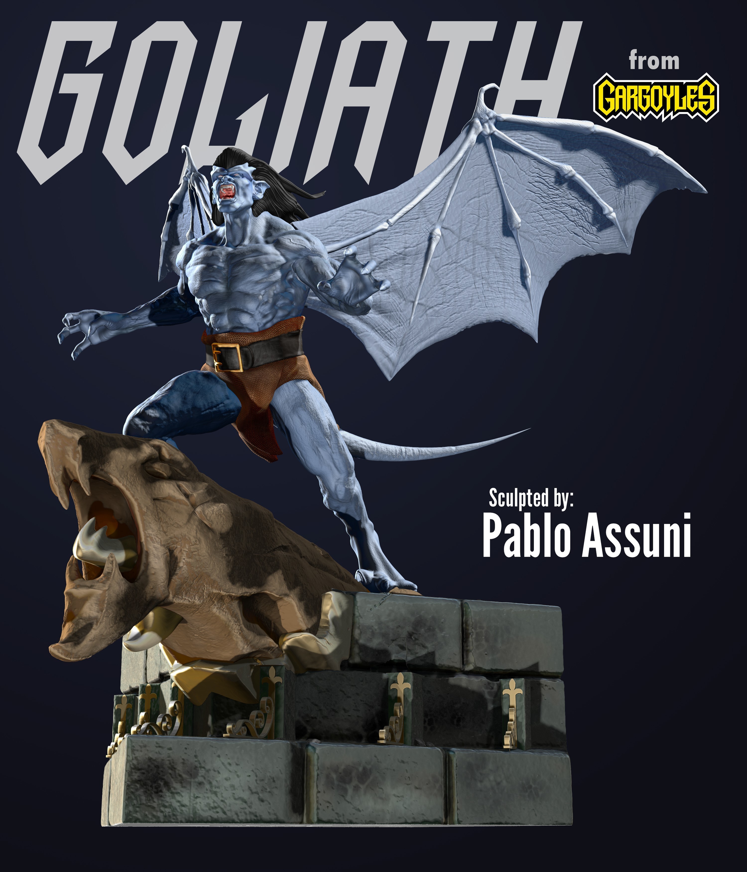 🗿 Goliath from Gargoyles・ STL File for 3D printing・Cults