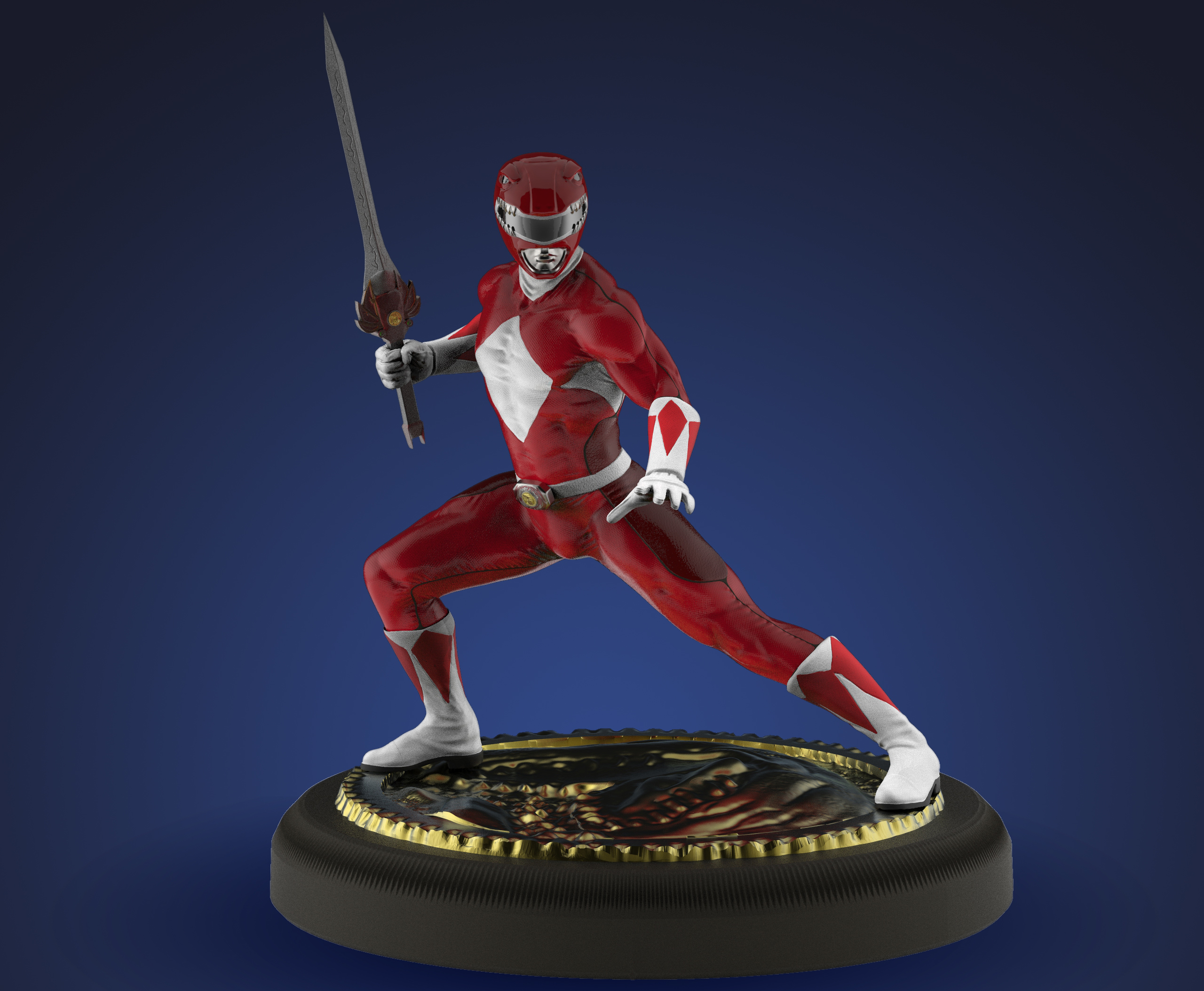 arquivo STL Power Ranger Red 🎨 ・design para impressão 3D para download ...