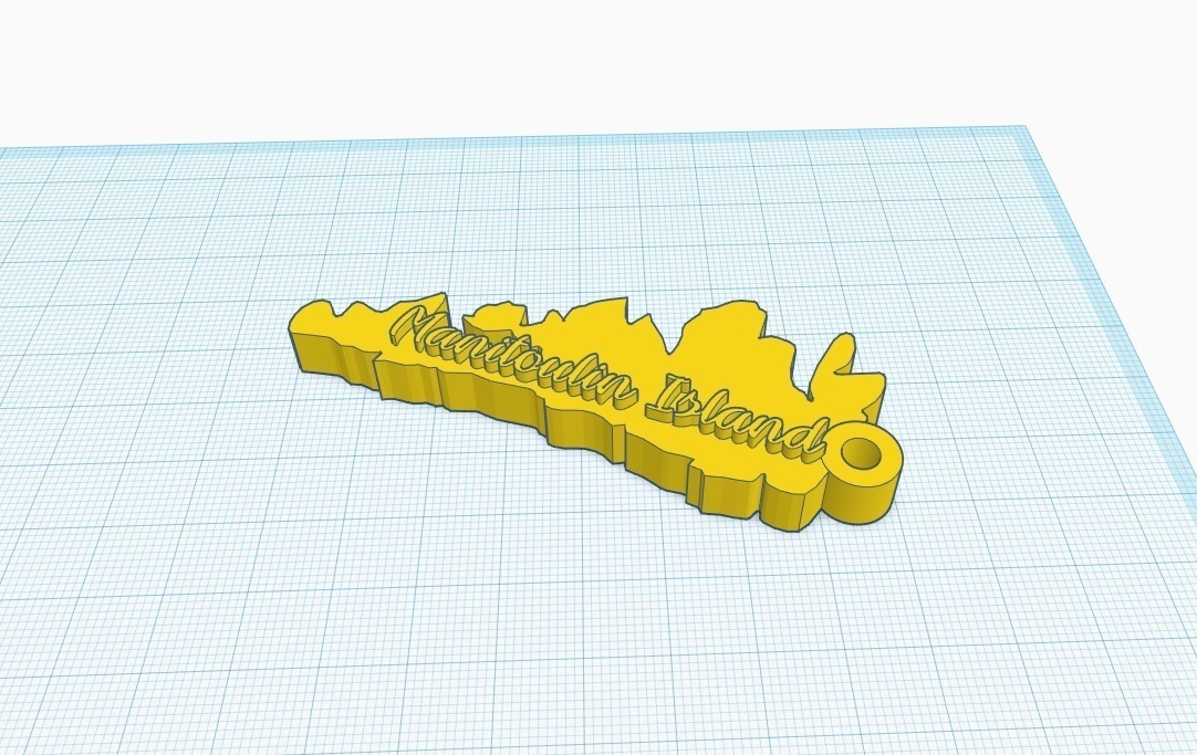🏝️ Manitoulin Island Keychain・Free STL File for ・Cults