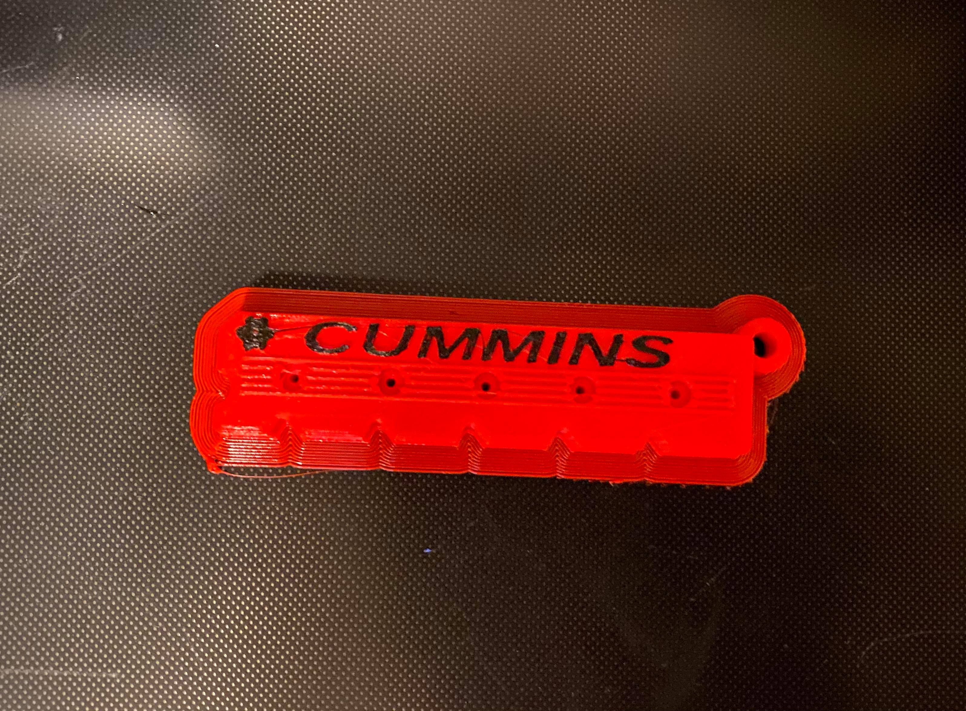 🗝️ Cummins Keychain・ STL File for ・Cults