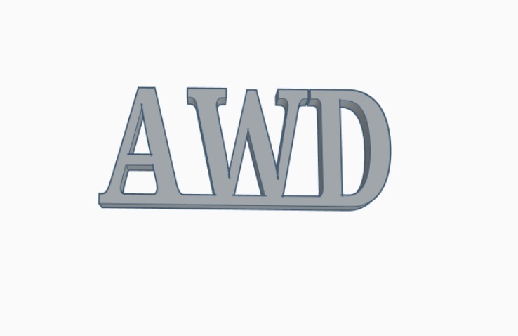 🚗 AWD Emblem・ STL File for ・Cults