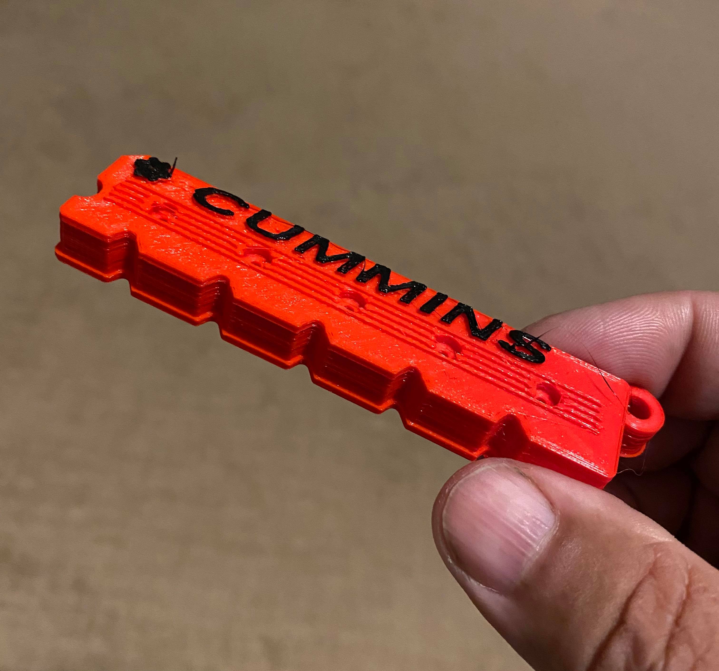 🗝️ Cummins Keychain・ STL File for ・Cults