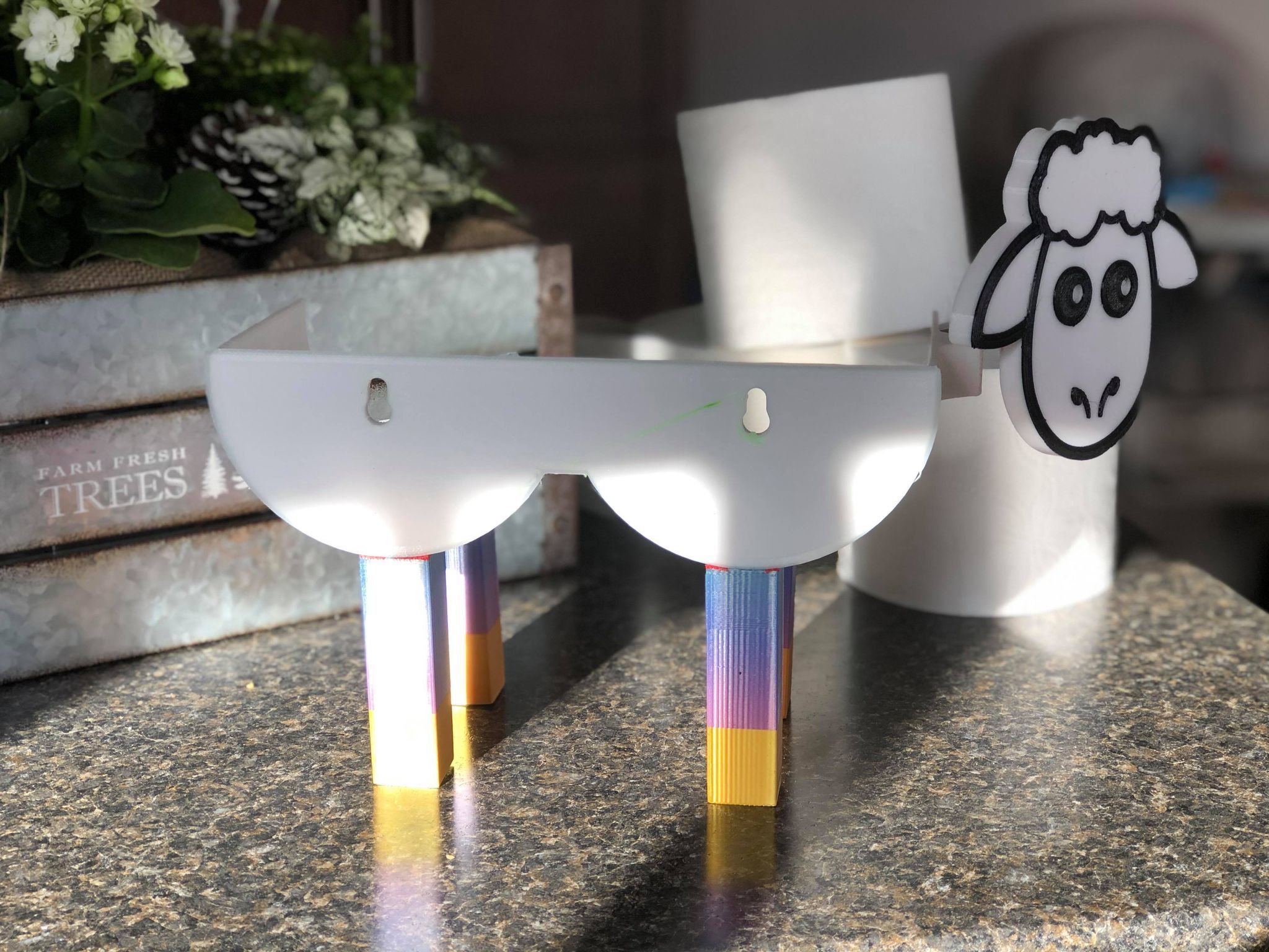 🐑 Sheep Toilet Paper Holder・ STL File for ・Cults