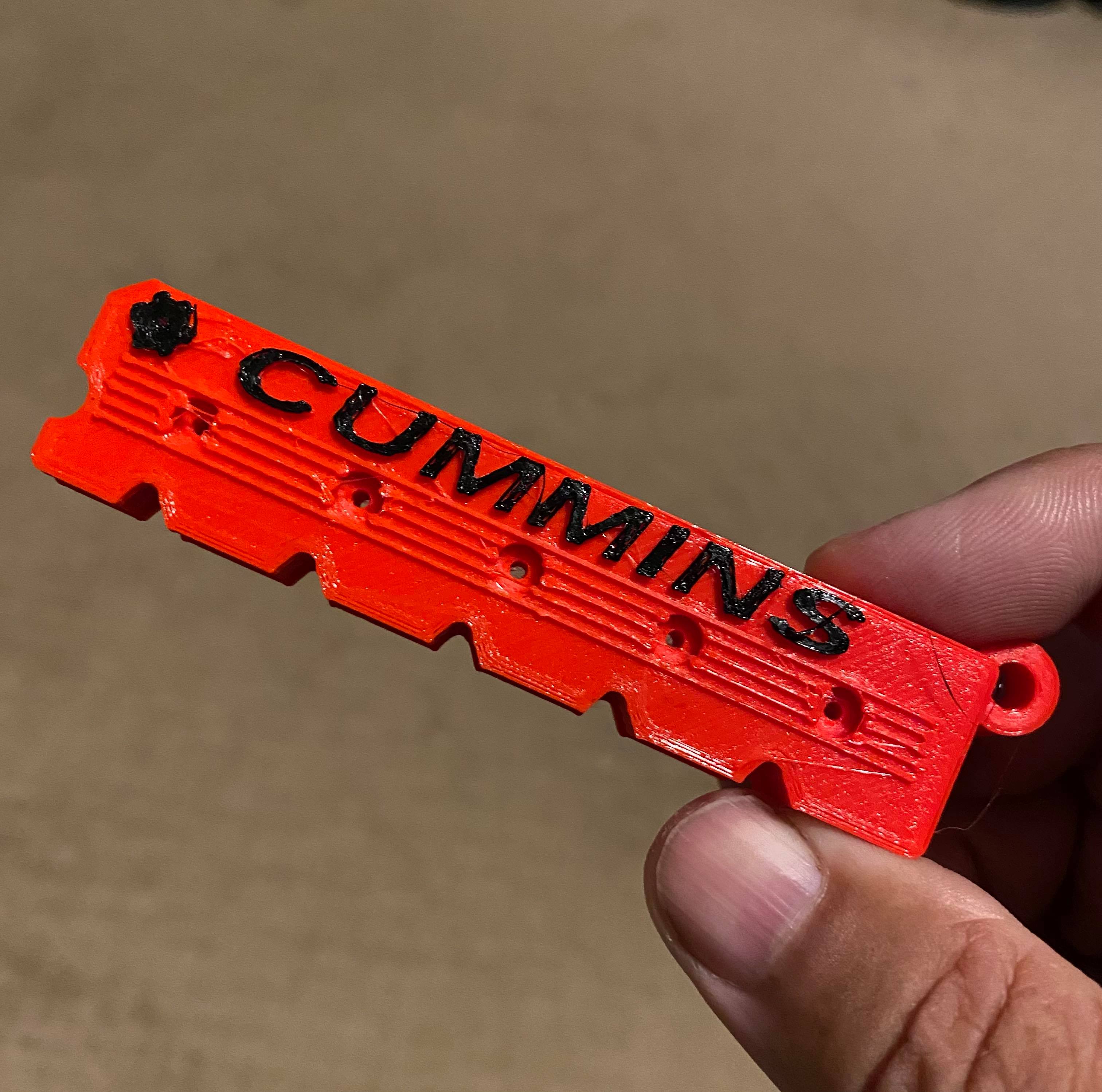 🗝️ Cummins Keychain・ STL File for ・Cults