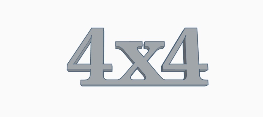 📛 4x4 Emblem・ STL File for ・Cults