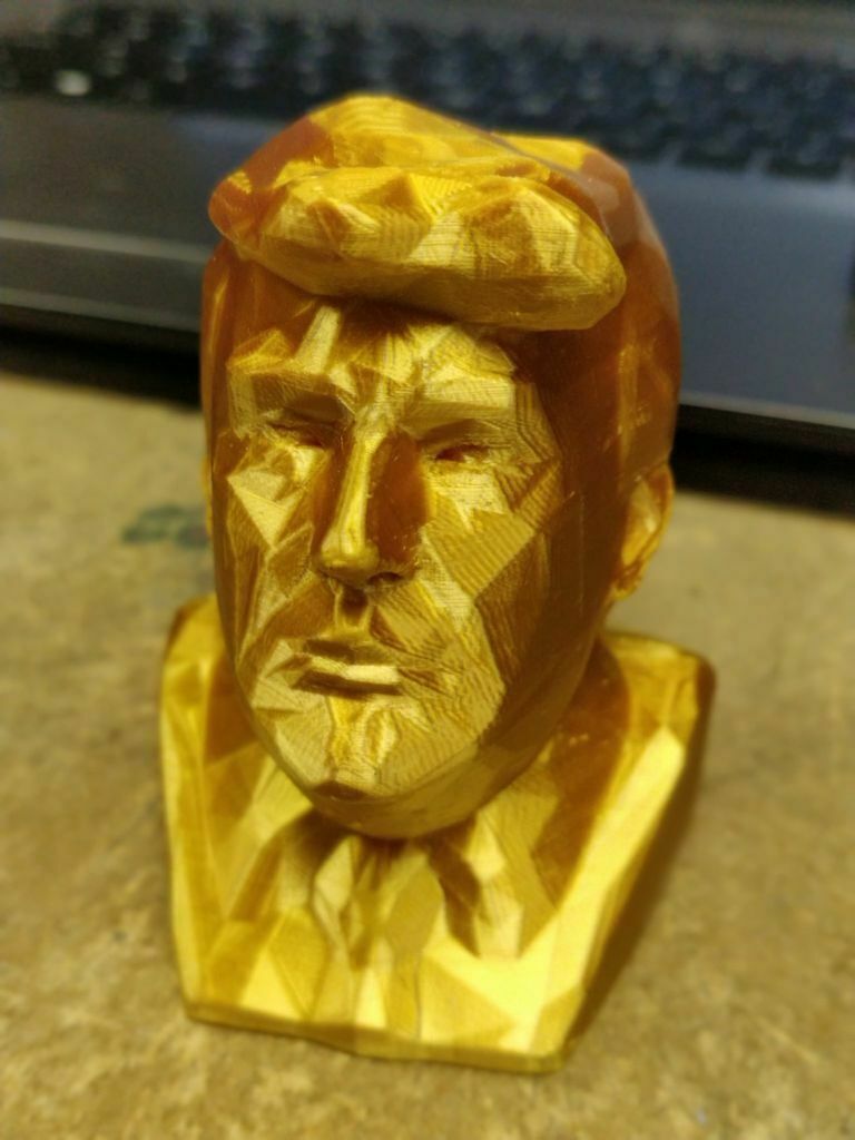 👤 Donald J. Trump Bust (Fixed Base)・Free STL File for ・Cults