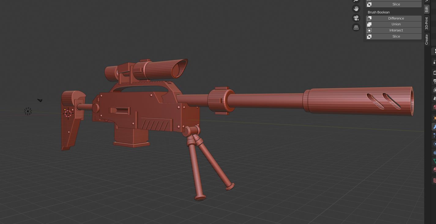 🆒 Cool Sniper Rifle・Free STL File for ・Cults