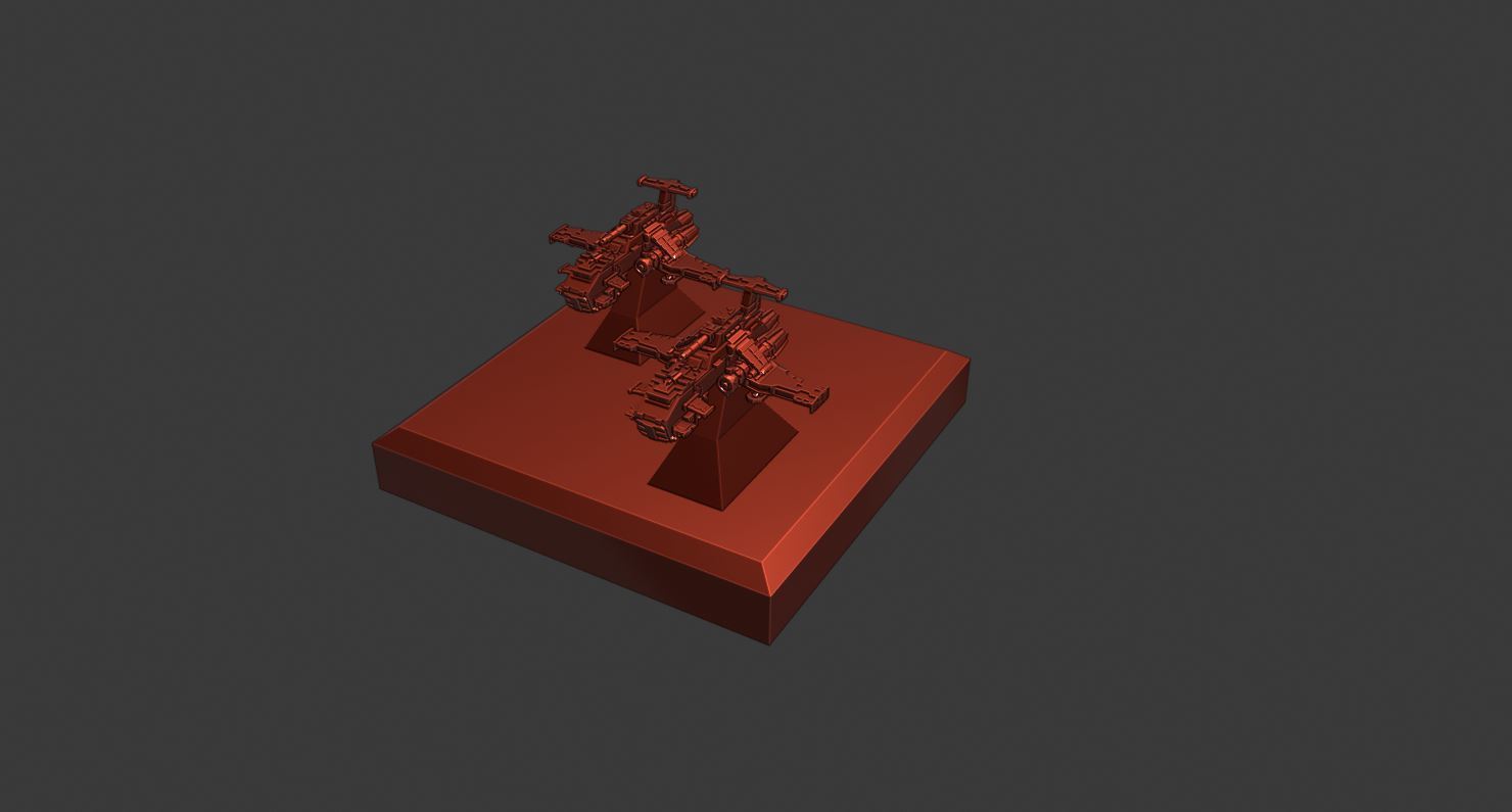 🚗 BFG Thunderhawk bases・Free STL File for ・Cults