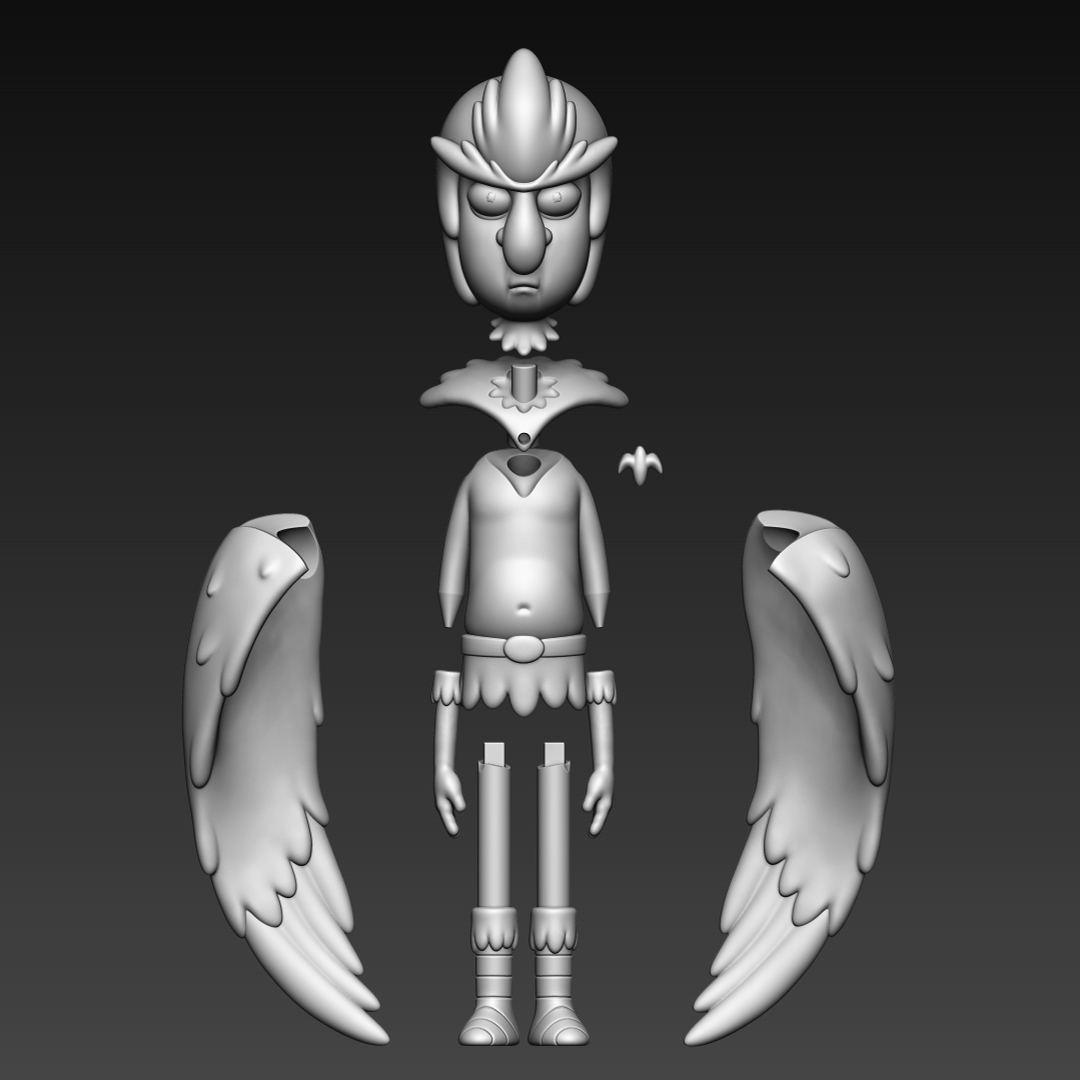 3D file Rick and Morty - Birdperson 👾 ・3D print model to download・Cults