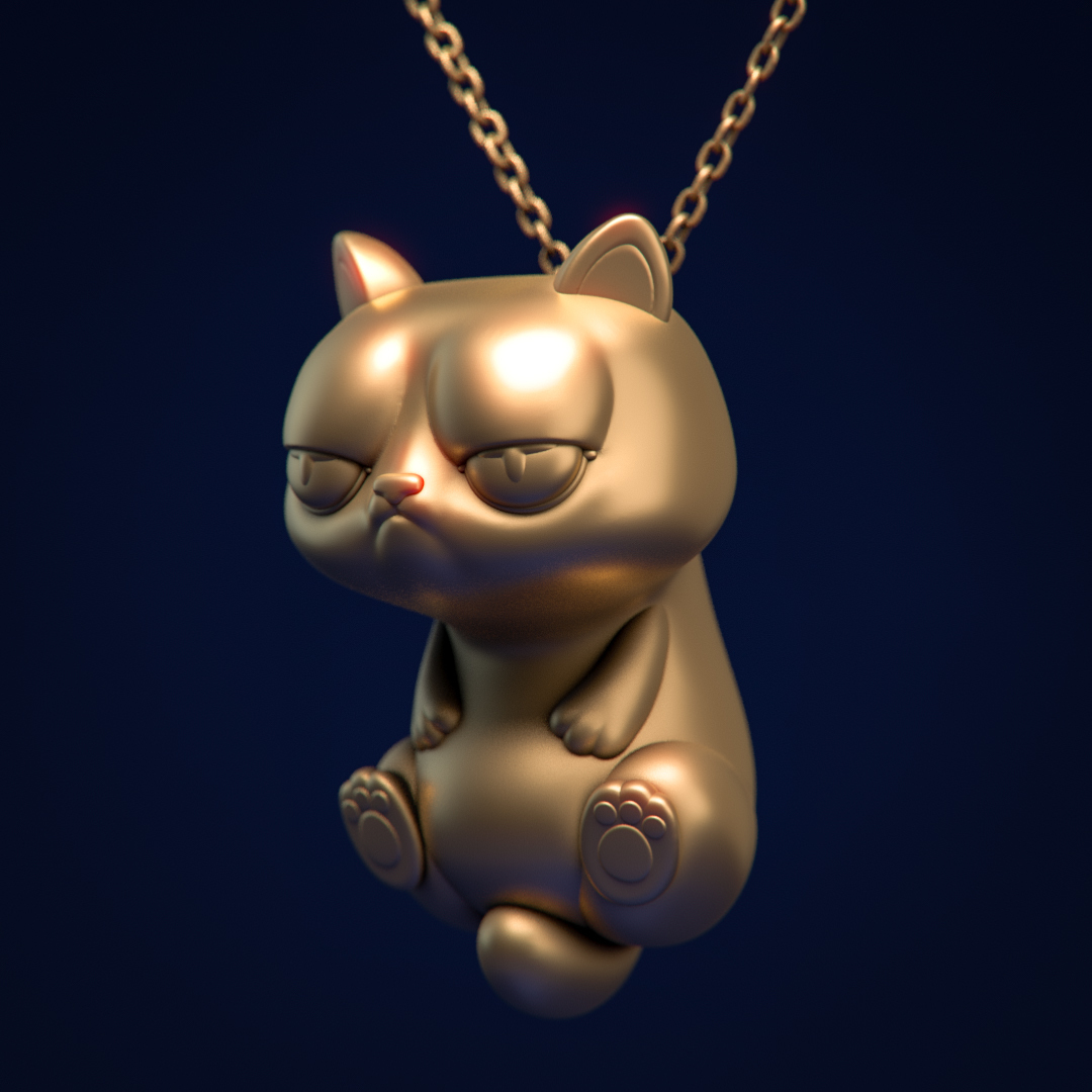 Archivo OBJ gratis JewelCat 💍 ・Plan para descargar y imprimir en 3D・Cults