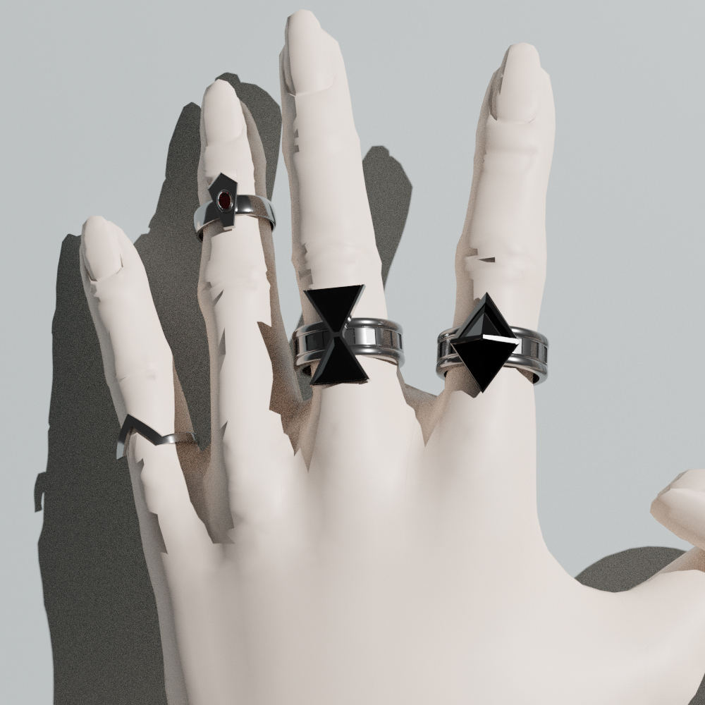 💍 Hu Tao Ring Set for Cosplay - Genshin Impact・ 3D File for ・Cults