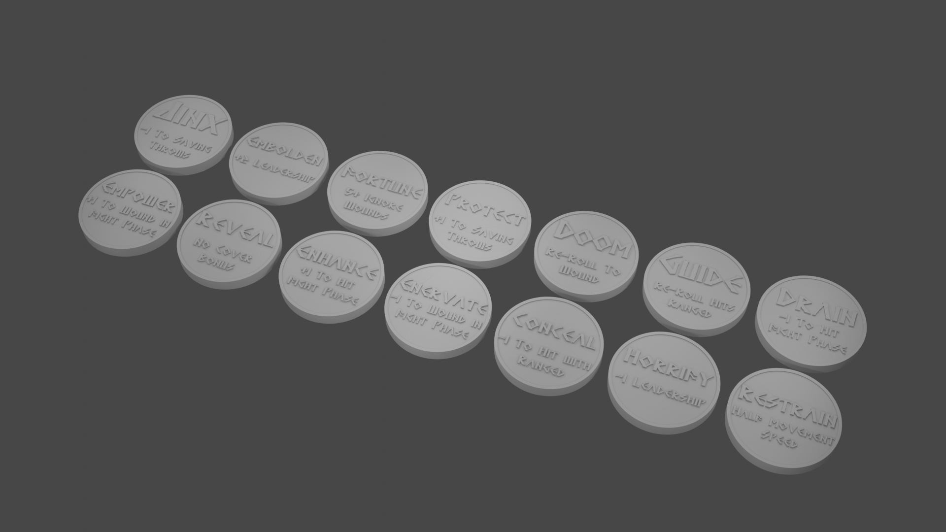 Free 3D file Eldar Spell Tokens- 8th ed codex ⚔ ・Design to download and ...