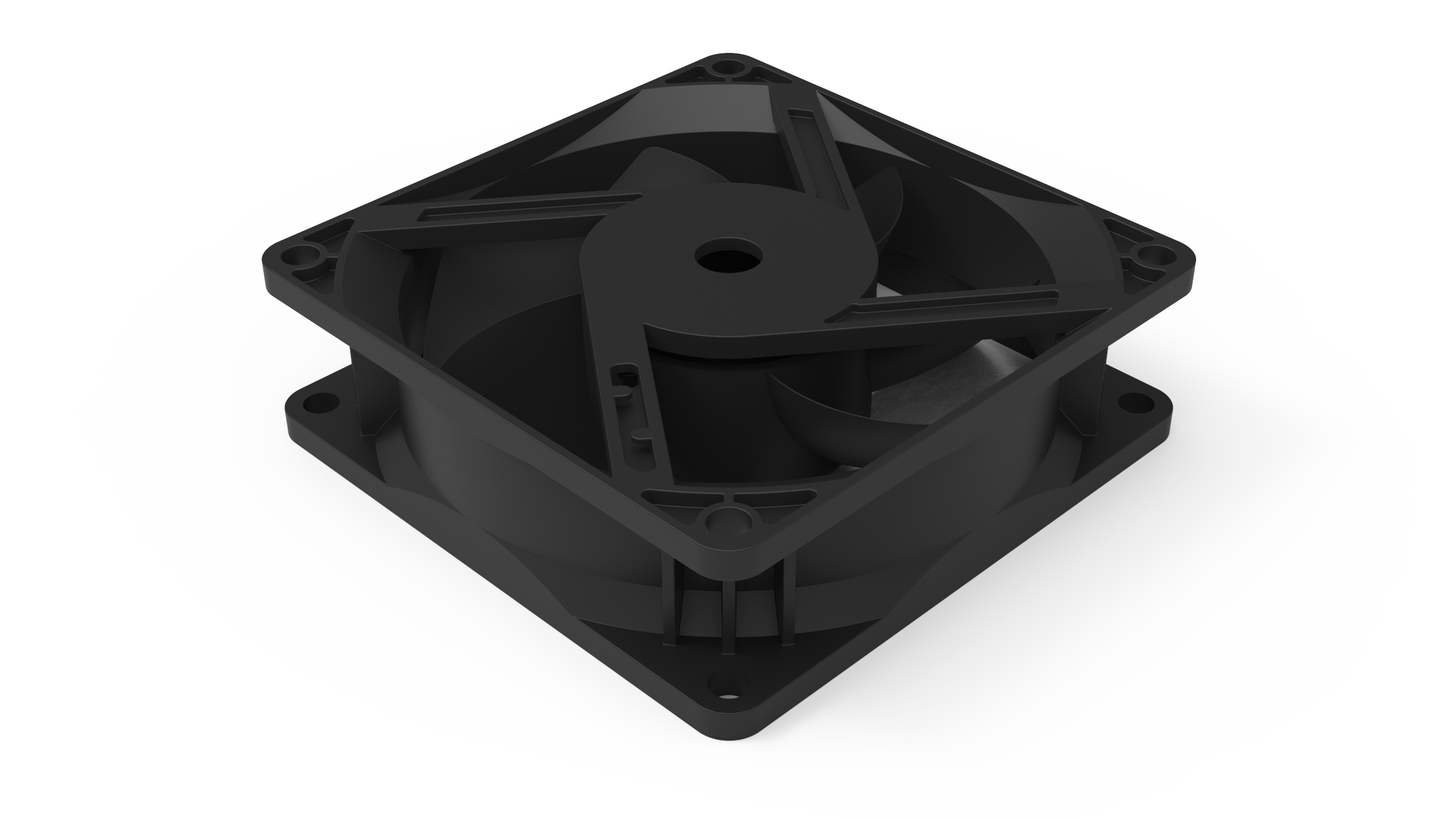 STL file Computer Cooling Fan Case with Fan Blade 🖥️ (3MF and STEP)・3D ...