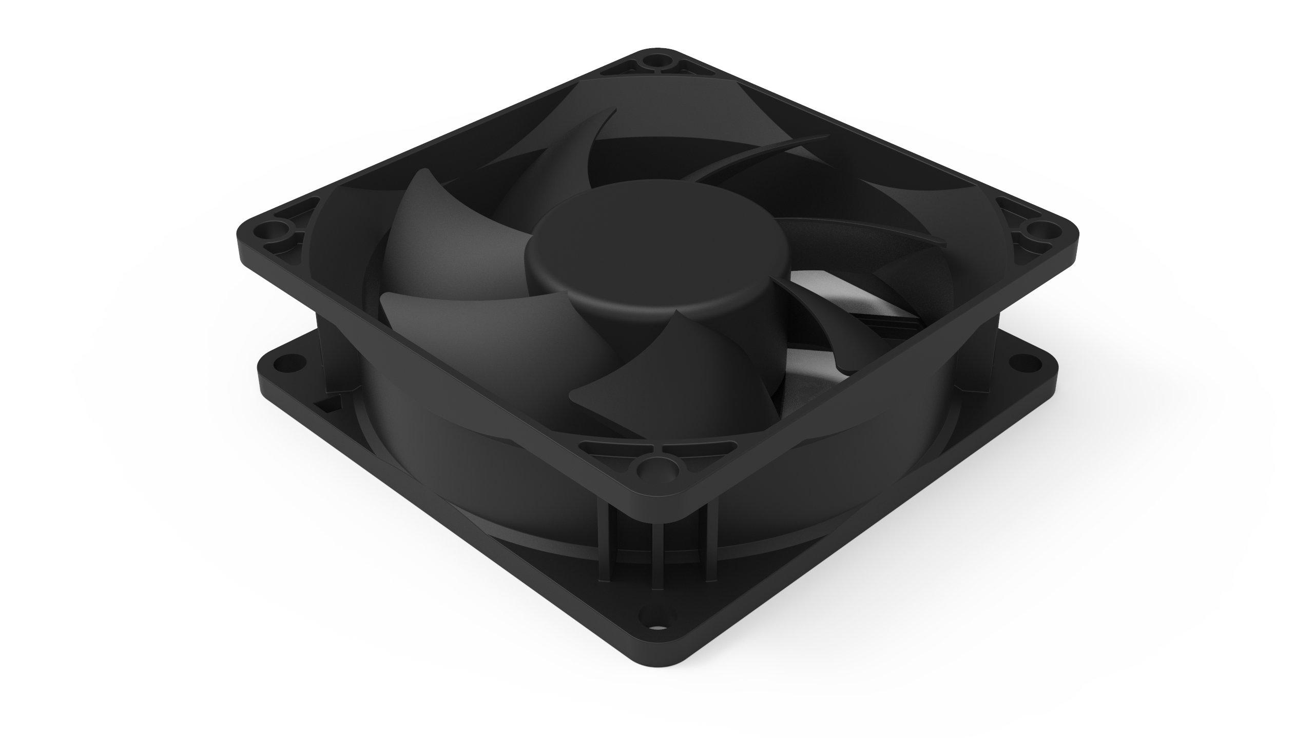STL file Computer Cooling Fan Case with Fan Blade 🖥️ (3MF and STEP)・3D ...