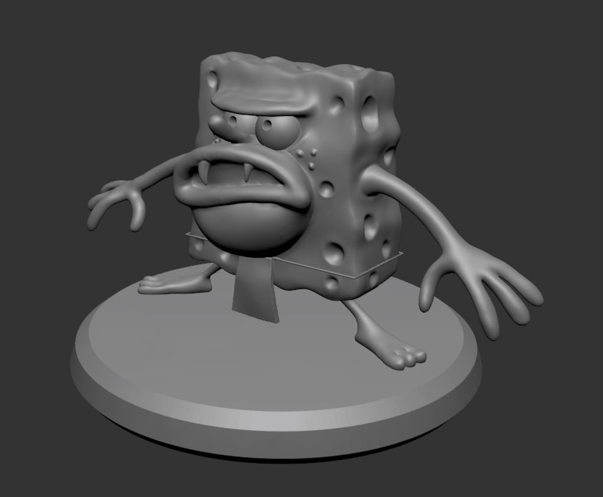Archivo STL Spongebob Caveman (Spongegar) 🦸 ・Objeto para impresora 3D ...