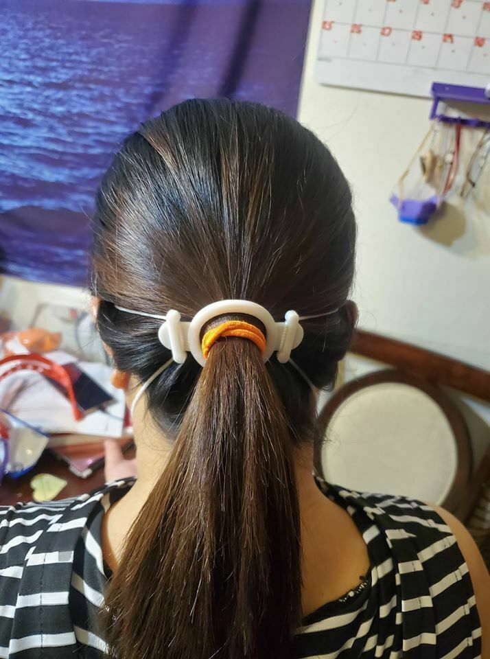 Free STL file ponytail surgical mask ear saver 👂 ・3D printer model to ...