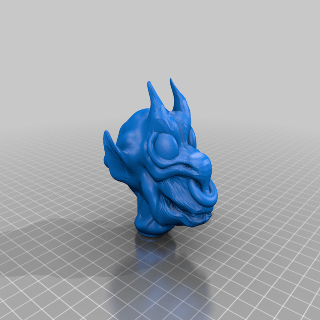 Free STL file DEMON HEAD_014 👫・Design to download and 3D print・Cults