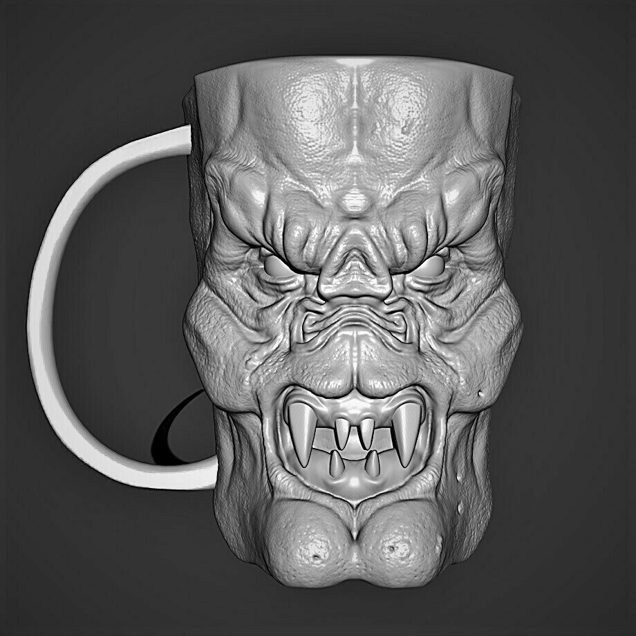 🧛 Vampire mug・ 3D File for 3D printing・Cults