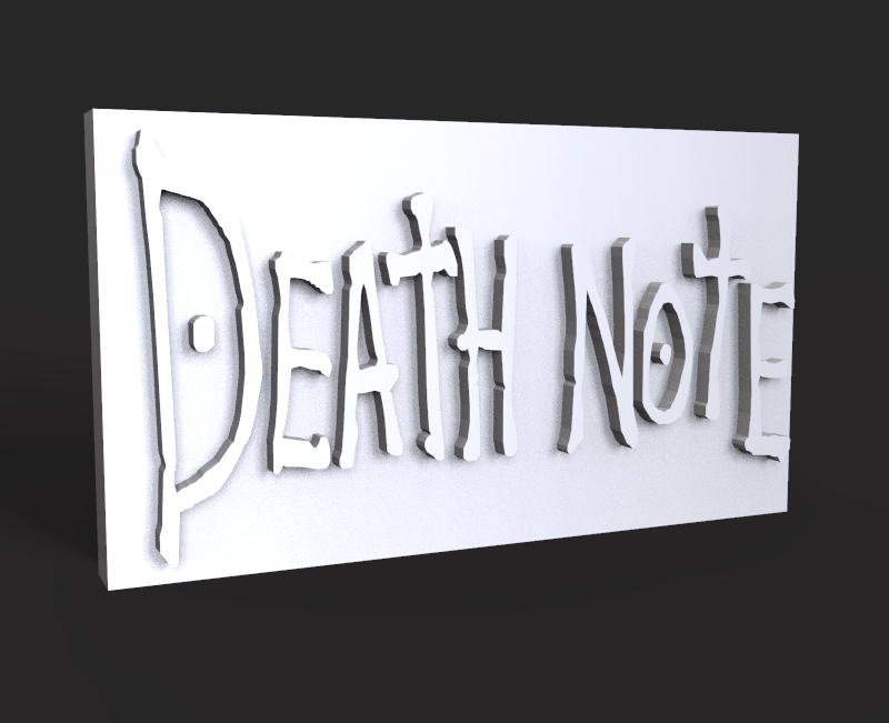 3D file Death note 3D logo 🗿 ・Model to download and 3D print・Cults