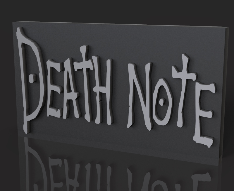 3D file Death note 3D logo 🗿 ・Model to download and 3D print・Cults