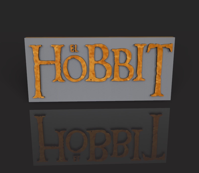 🗿 The hobbit 3D logo・Archivo 3D para Impresión 3D・Cults